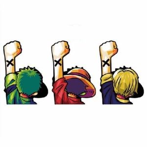 Art | One Piece Zoro Luffy And Sanji Raising Fist Decal | Poshmark